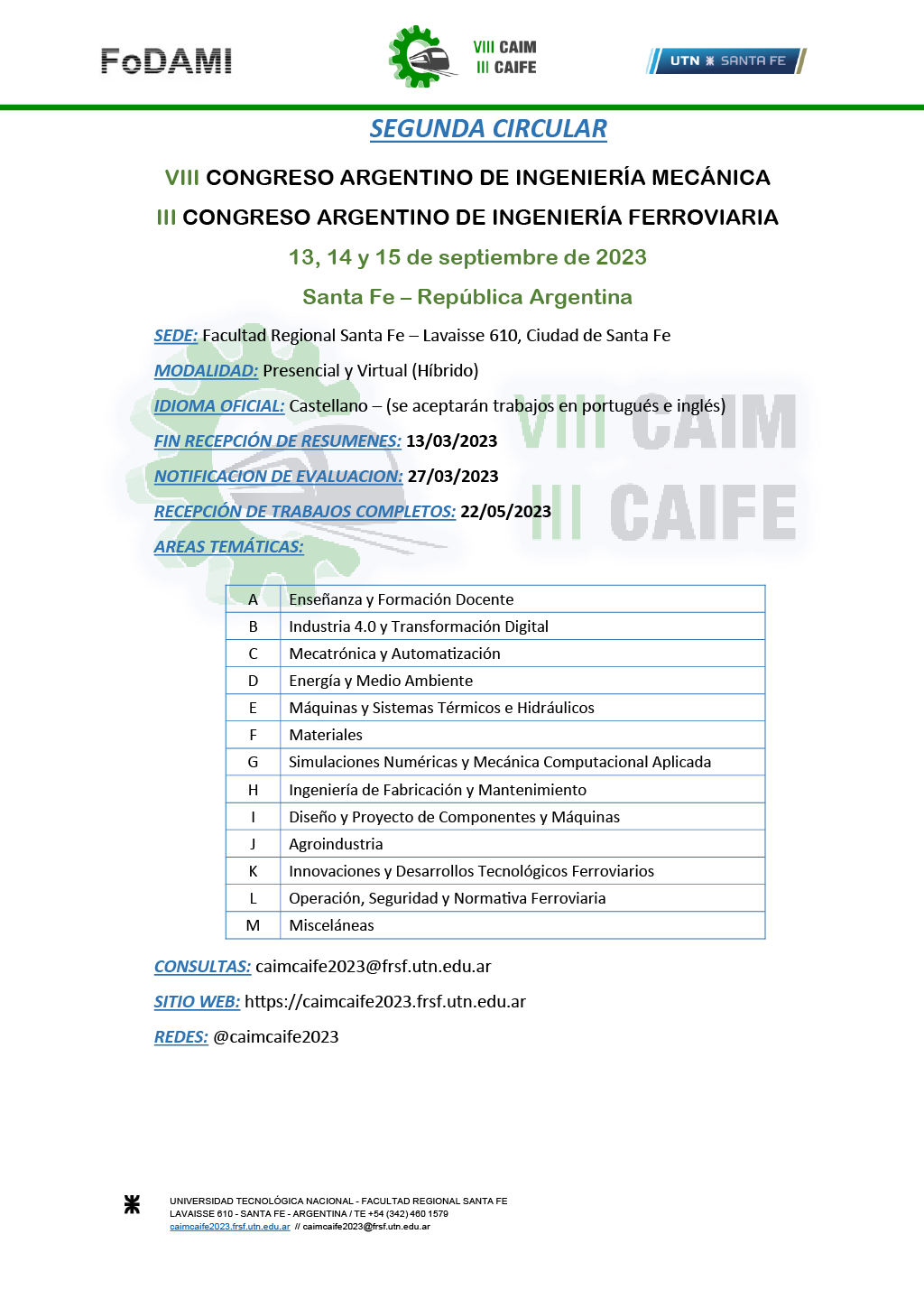 Novedades - VIII Congreso Argentino de Ingeniería Mecánica y III ...